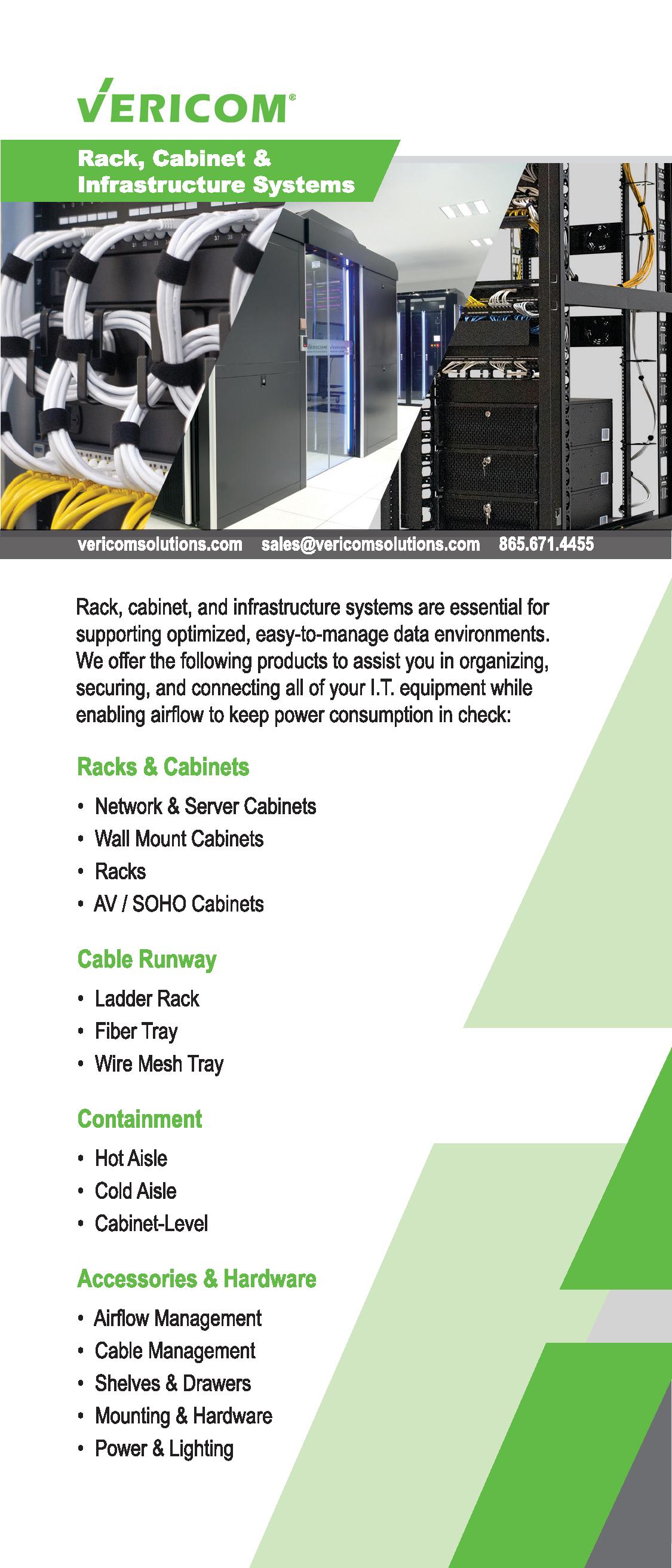 Rack, Cabinet, and Infrastructure Systems