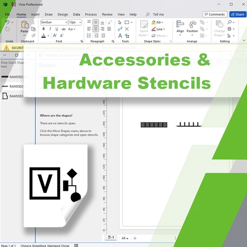 Accessories & Hardware Visio Stencils