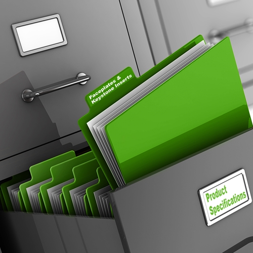 Faceplate, Mount & Keystone Insert Specification Sheets