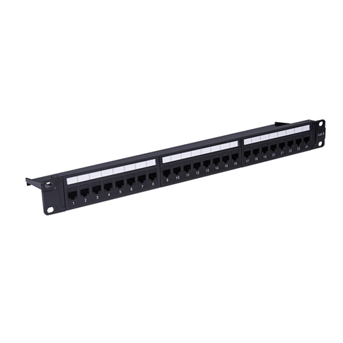 CAT6 Keystone Pass-Through 24-Port Patch Panel